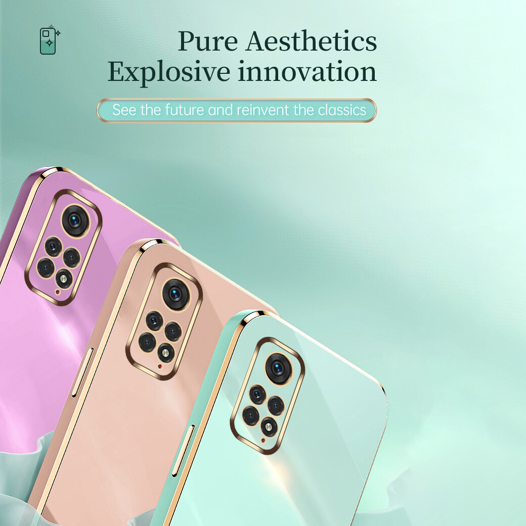 Lenuo หรูหรา6D ชุบนุ่มปลอกซิลิโคนสแควร์กรอบกรณีโทรศัพท์สำหรับ Xiaomi R ...