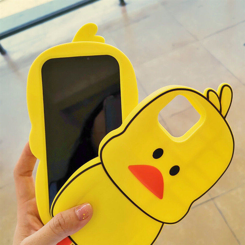 C-SAW iPhoneเหลืองเป็ด 3Dสเตอริโอกรณีอ่อนสำหรับiPhone 11 PRO MAX 7 8 SE ...