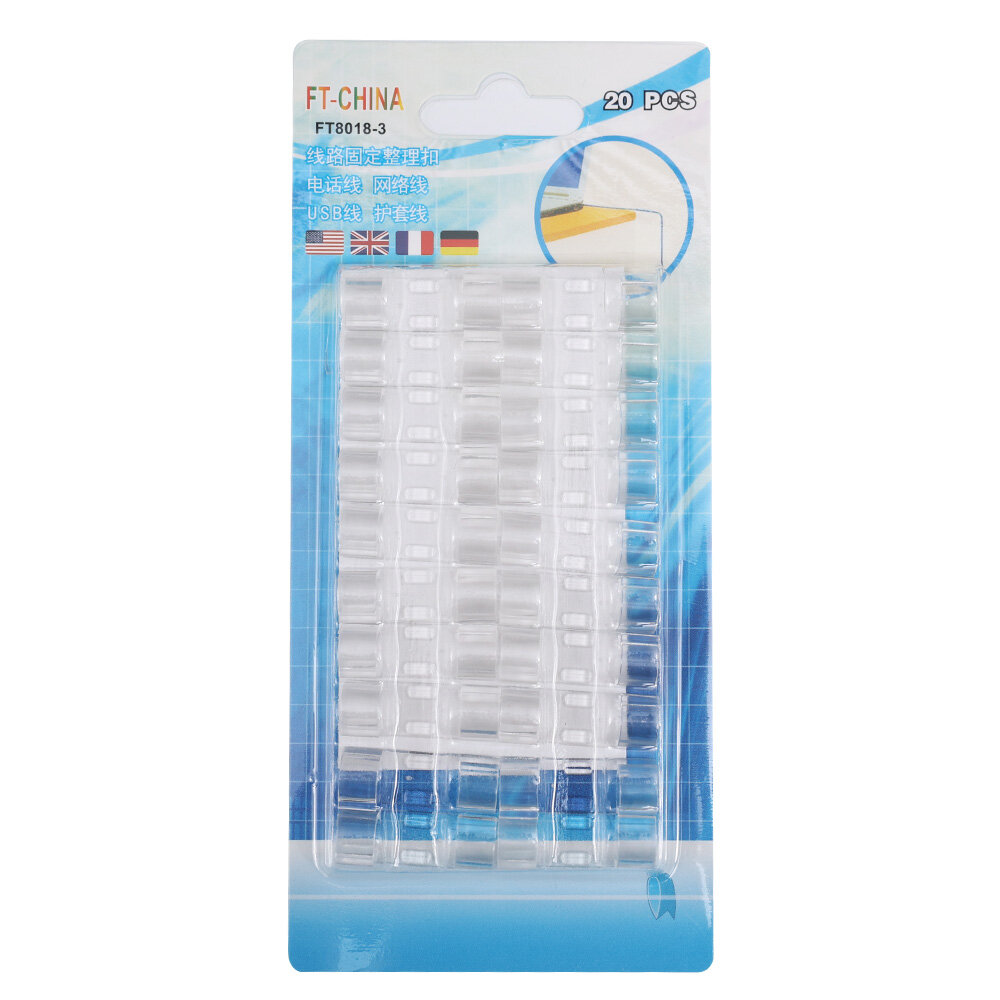 20pcs Cable Winder Clip Cable Clamp Desk Cord Management Stand USB ...