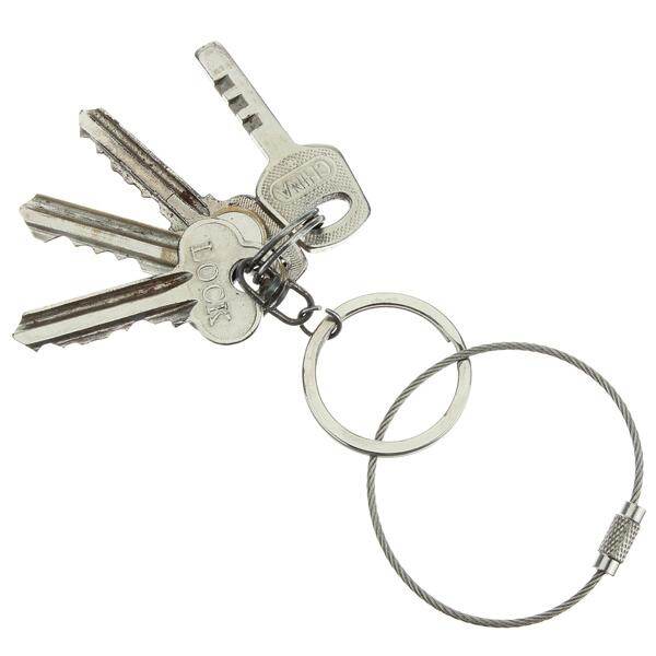 Stainless Steel Screw Locking Wire Keychain Cable Key Rings Outdoor ...