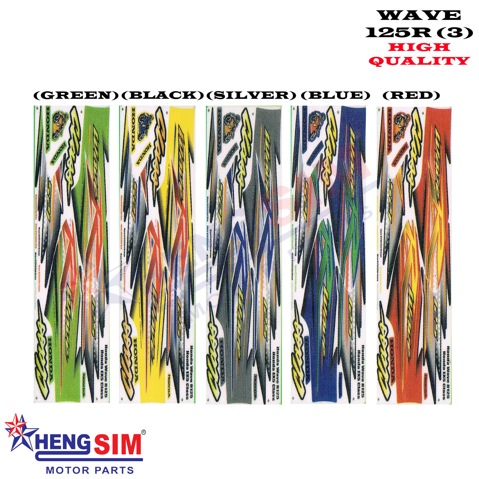 WAVE 125 R (3) / WAVE 125 STICKER BODY STRIPE HONDA THAILAND | Lazada