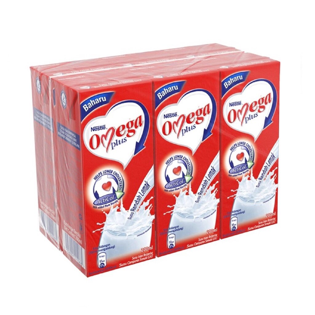 Nestle UHT Omega Plus AtiCol (6 x 200ml) | Lazada