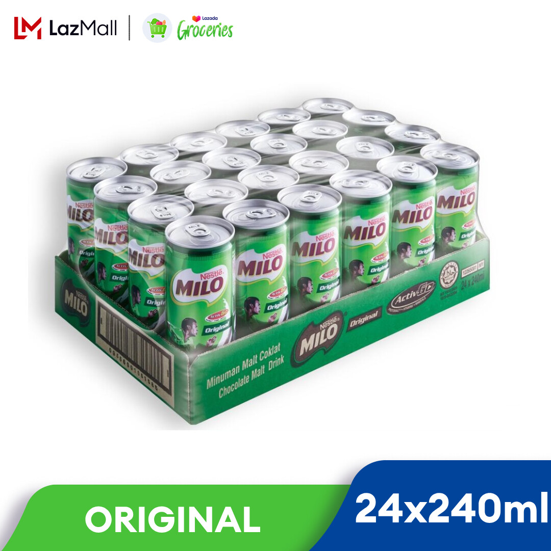 [CARTON] MILO ACTIV-GO Original Can 24x240ml | Lazada