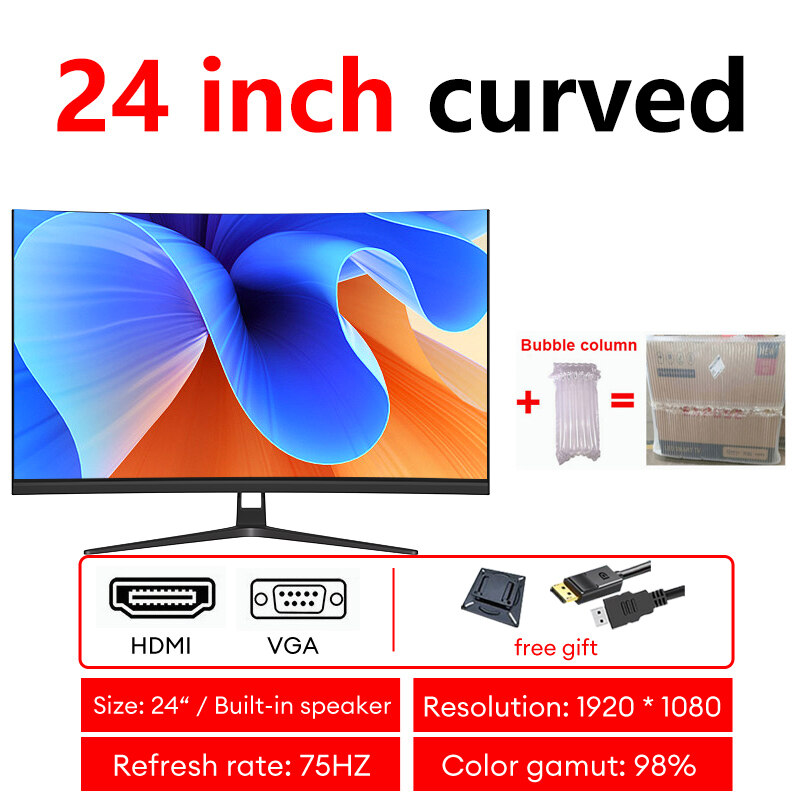 EXPOSE Monitor PC 24 inch Gaming Monitor 4K Flat Frameless Gaming ...