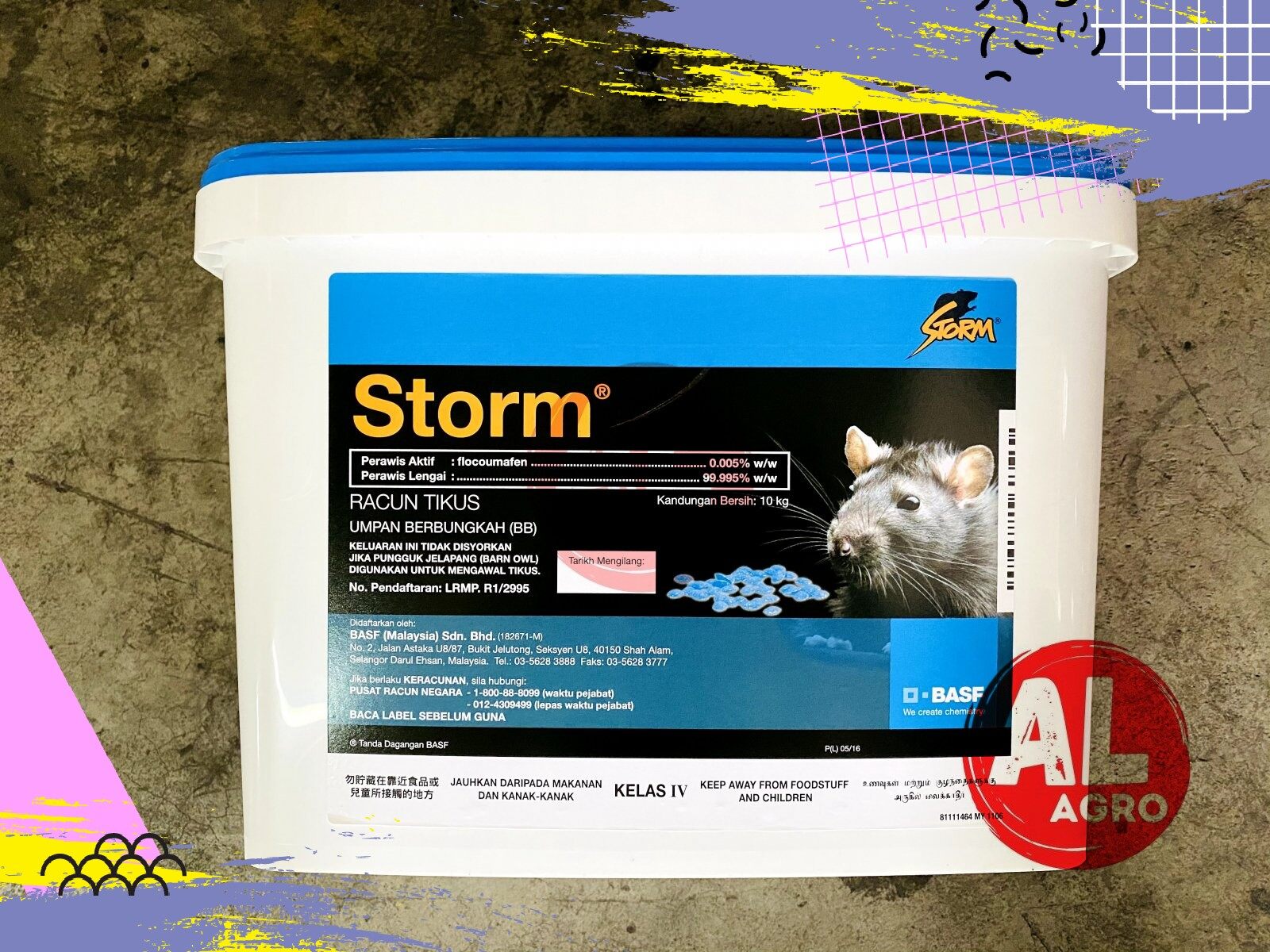 10Kg BASF STORM®Rodenticide Umpan Tikus/Ubat Tikus / 老鼠药 | Lazada