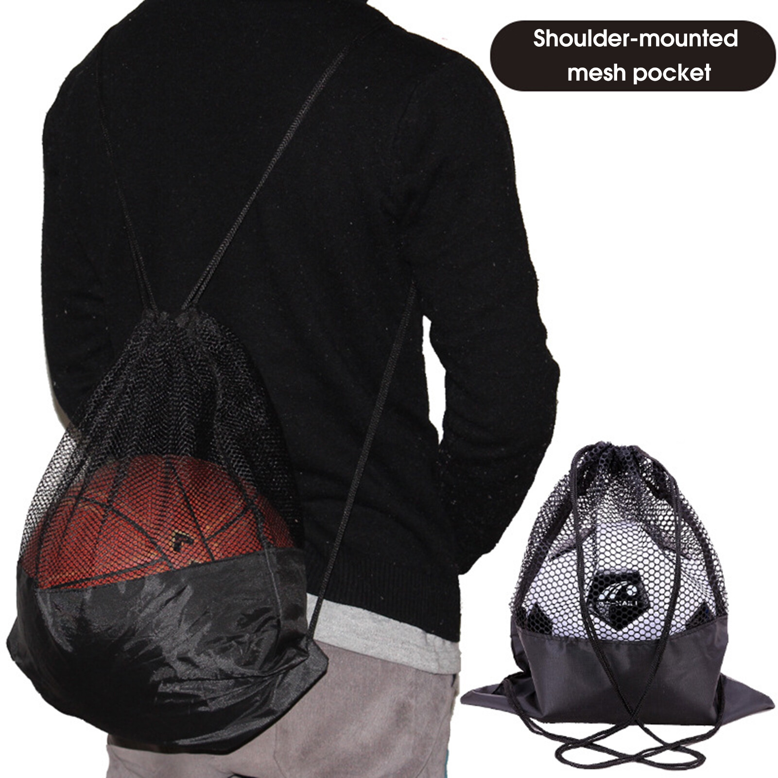 Clement Wright Basketball Bag Mesh Surface Large Capacity Wear ...