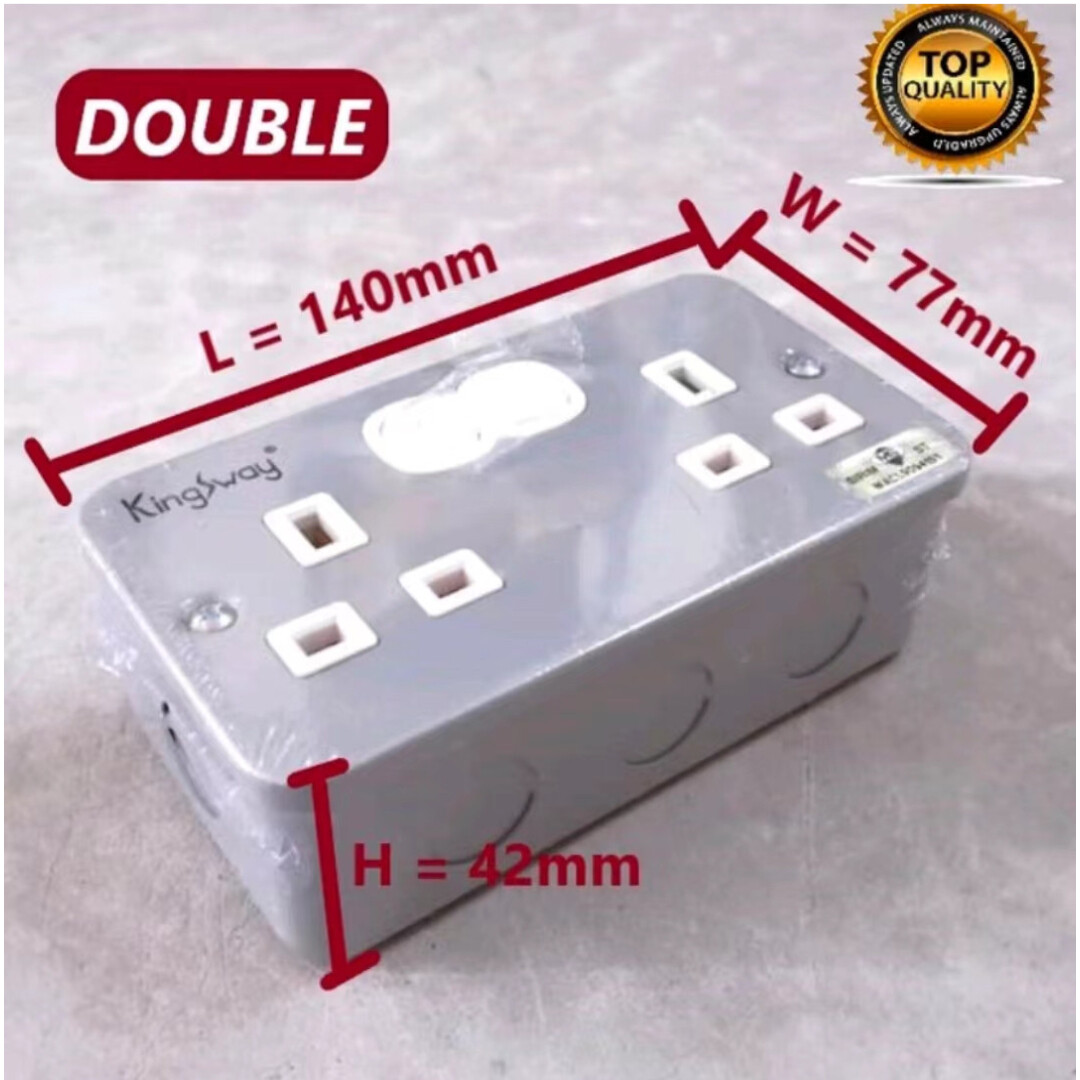 [SIRIM] 13A Single Switch Socket Double Switch Socket Metal Clad Socket ...