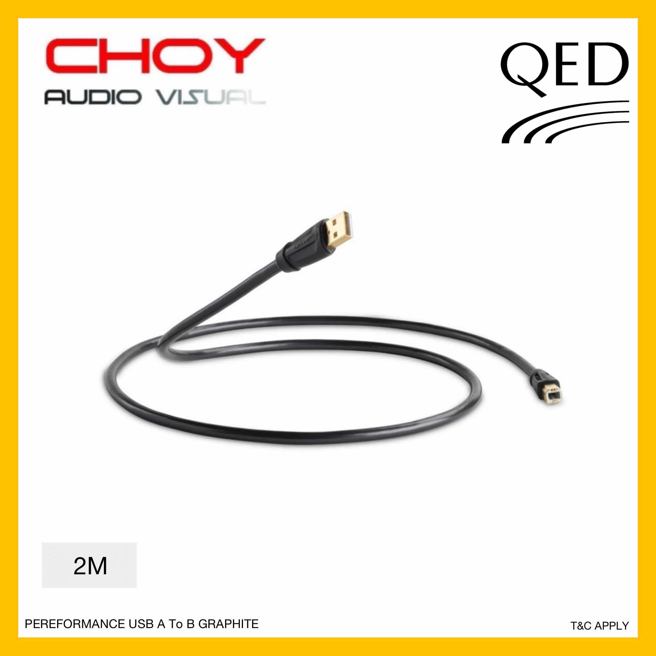 Qed Performance USB A to B Graphite Cable | Lazada