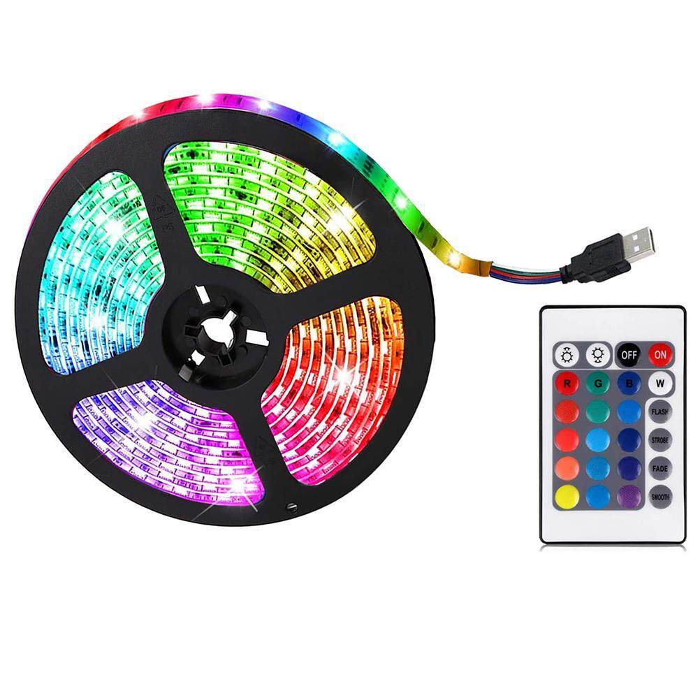 5V USB Led Strip Lights 16 Colors and 4 Modes Waterproof Flexible Color ...