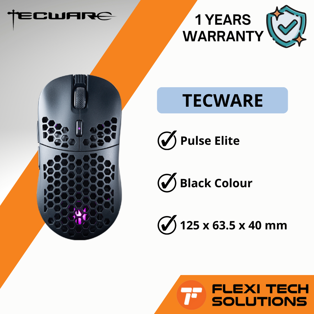 Flexi Tech TECWARE Pulse Elite Wireless RGB Gaming Mouse With Solid Cover / Holed Cover ( Hot ...