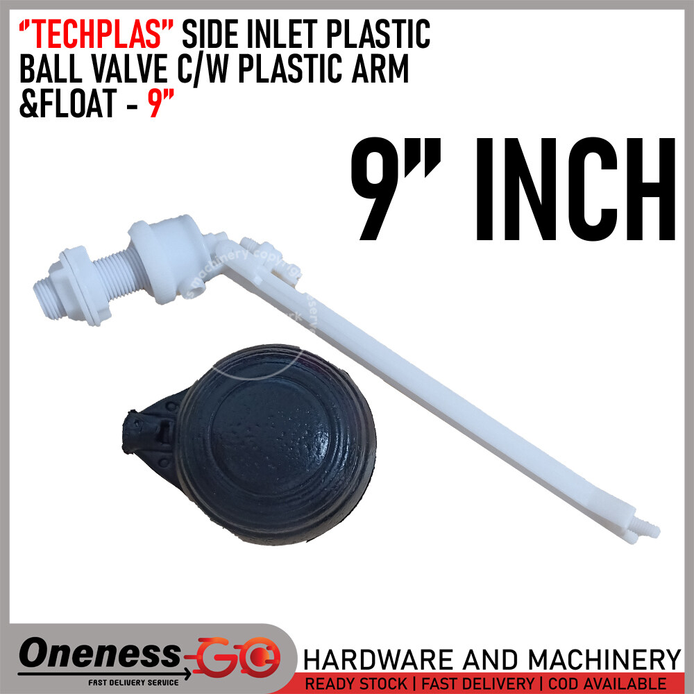 ''TECHPLAS'' SIDE INLET PLASTIC BALL VALVE C/W PLASTIC ARM & FLOAT -9 ...