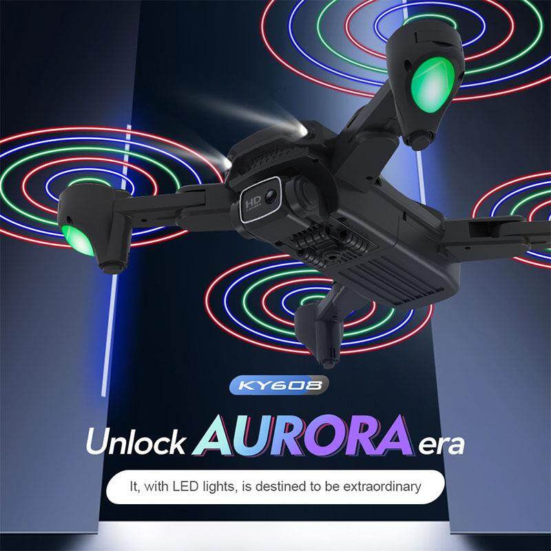 TVC-MALL KY608โดรน4K HD กล้องเลนส์คู่ GPS ใบพัดไฟ LED 360 ° Tumbling 20 ...