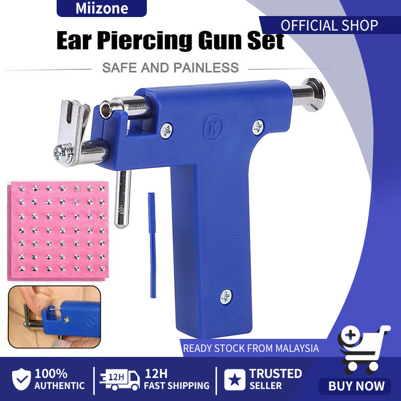 [MALAYSIA READY STOCK] Pro Ear Piercing Gun Set Steel Ear Nose Navel ...