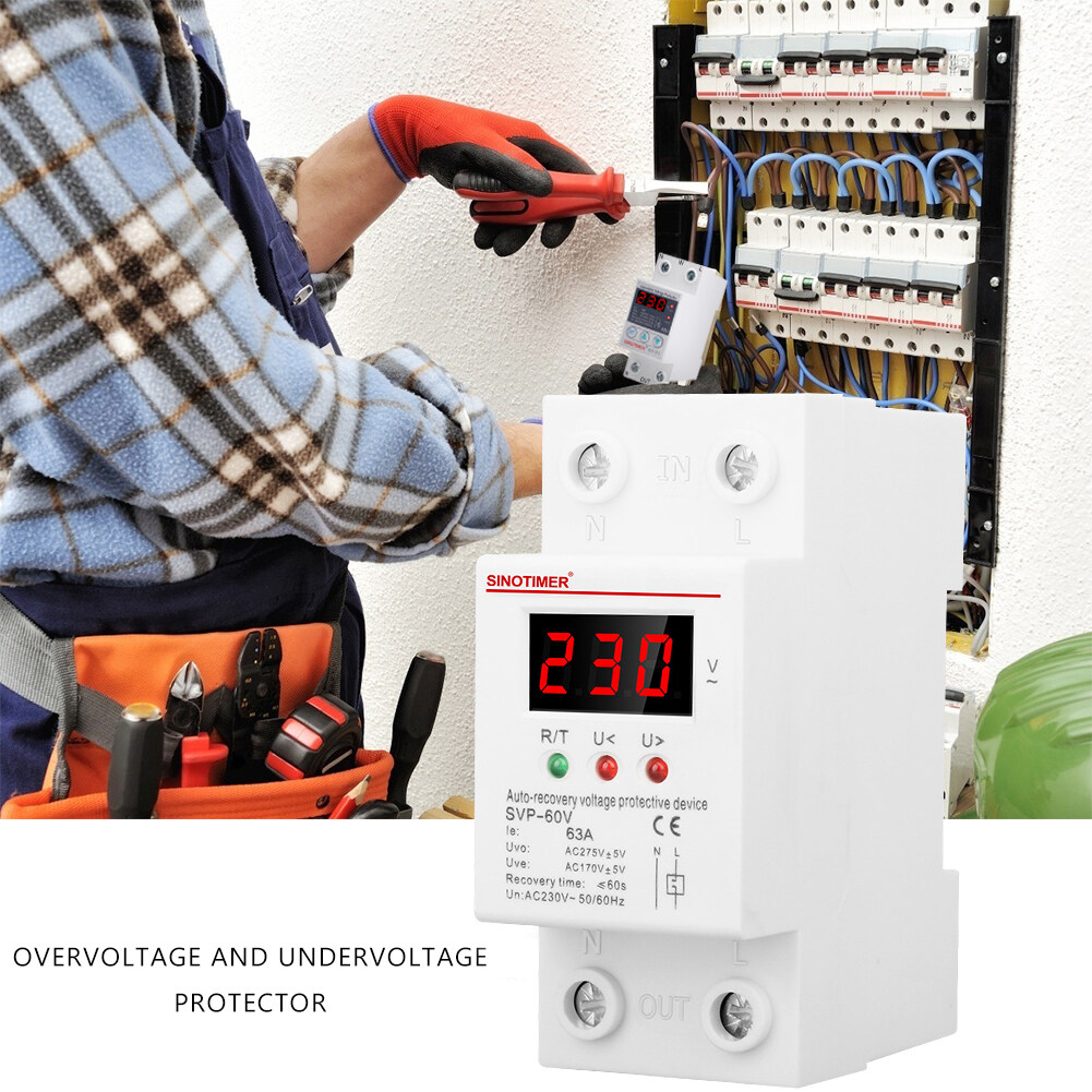 Còn Hàng Rơ Le Bảo Vệ Tự Đặt Lại Dòng Điện Dưới Quá Áp 40A 63A 220V ...