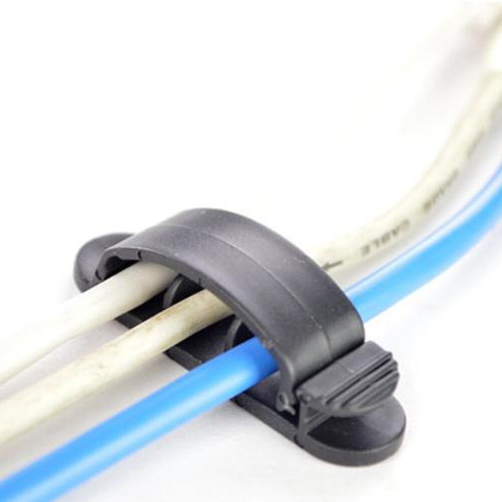 10PcsลวดสายเคเบิลLine OrganizerคลิปพลาสติกTiesผู้ถืออุปกรณ์เก็บของ ...