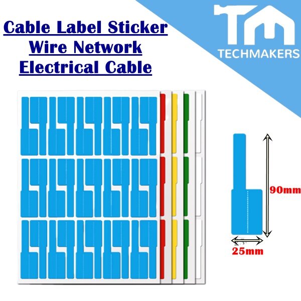 Cable Label Sticker Waterproof Wire Network Electrical Cable Labels ...