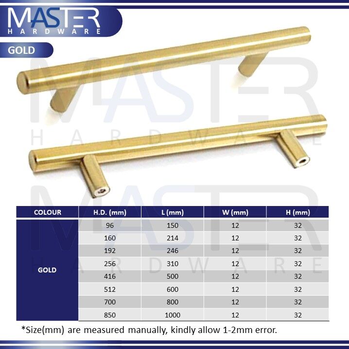 SOLID T Bar Handle German Style Drawer Cabinet Door Handle Furniture ...