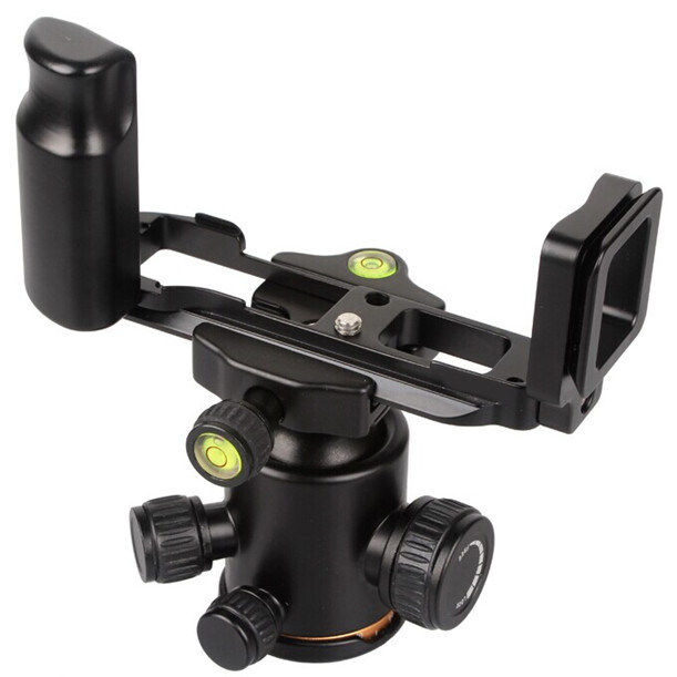 Vertical L Type Bracket Tripod Quick Release Plate Base Handle Grip for ...