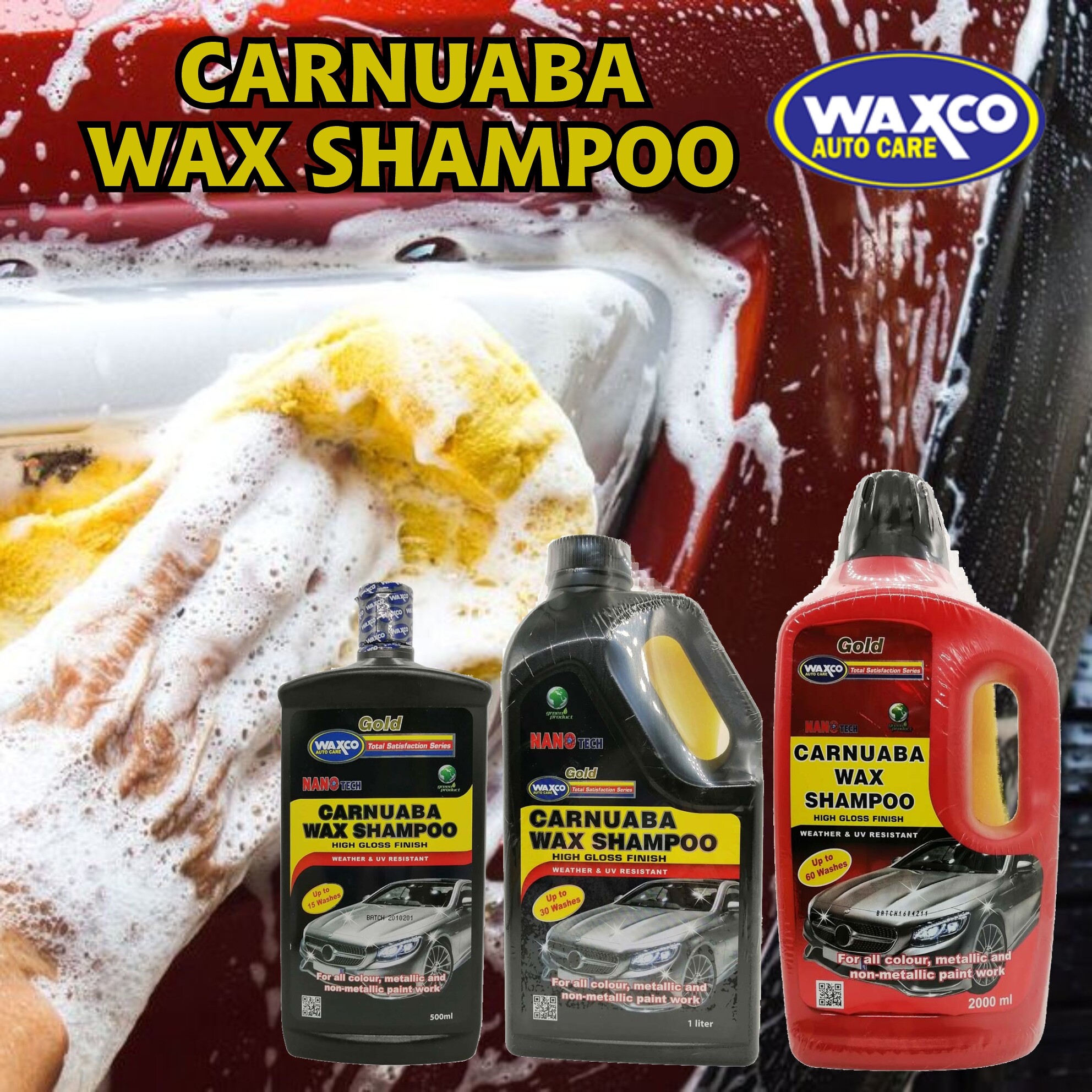 WAXCO Carnauba Wax Shampoo High Gloss Weather & UV Resistant | Lazada