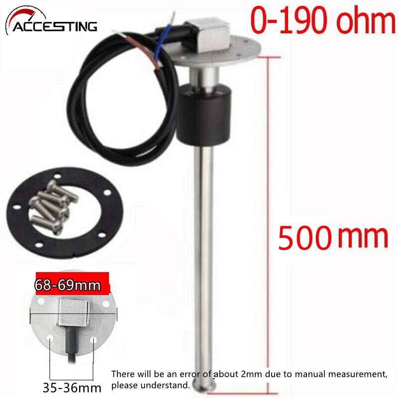 【100mm-500mm Fuel/Water Level Sensor】0~190OHM 5 Holes Fuel Level Sensor ...