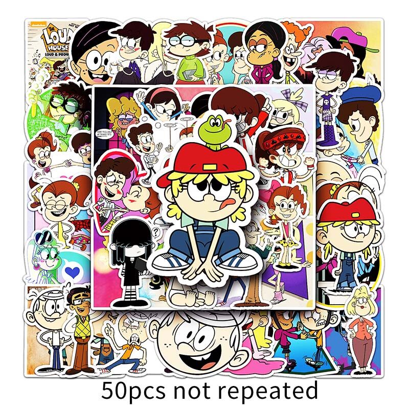 50pcs Animated The Loud House Sticker Laptop Water Bottle Self-Adhesive ...