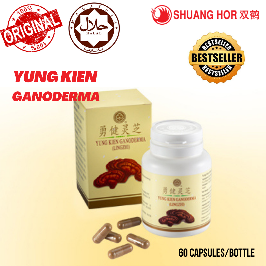 🔥💯 ORIGINAL🔥Shuang Hor Yung Kien Ganoderma 双鹤勇健極品靈芝 (60 Capsules / Box ...