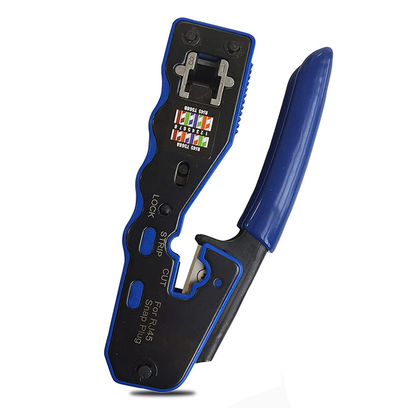 Zoerax RJ45 Crimping Tool Network Stripping Crimper Cable Connector ...
