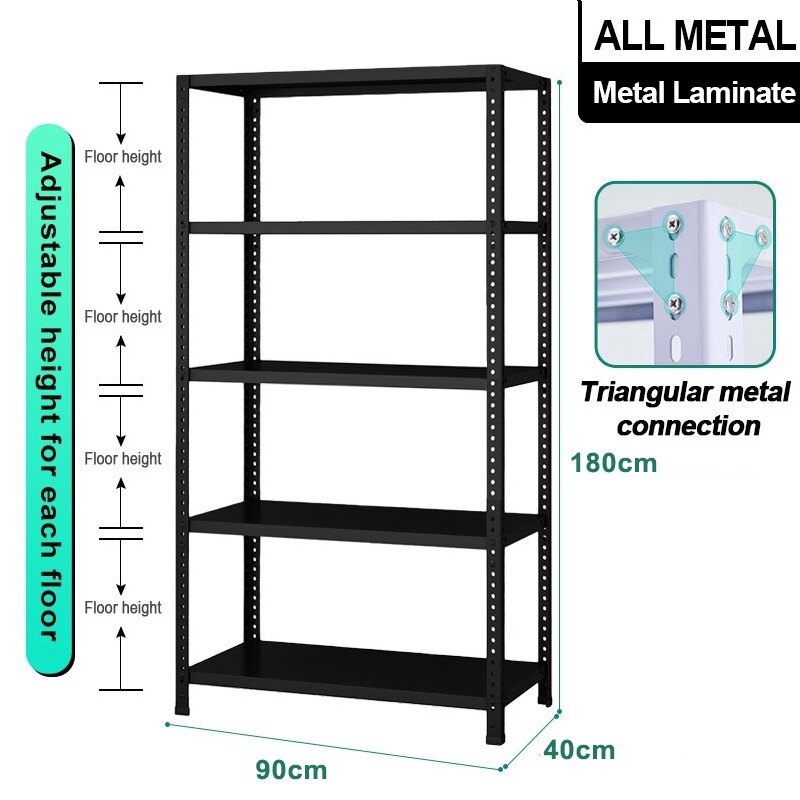 4/5 Tier Heavy Duty Metal Rack Boltless Rack Shelf Rak Dapur Rak Besi ...