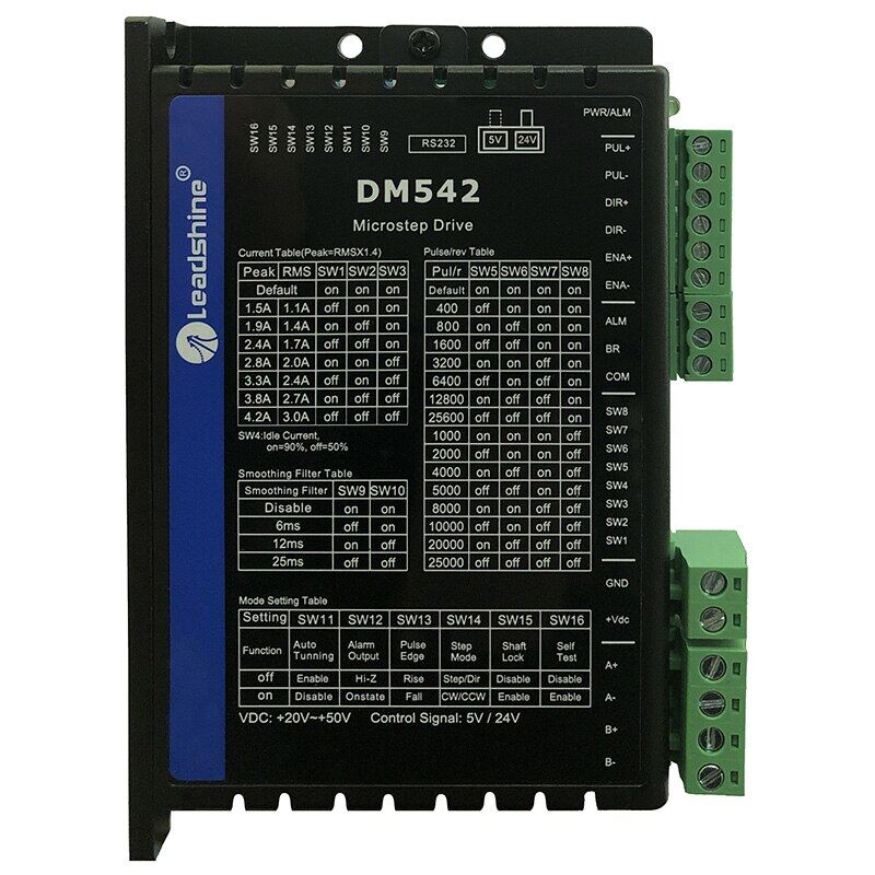 Leadshine DM542 24V Dc Stepper Driver for 42 and 57 60 2phase Stepping ...