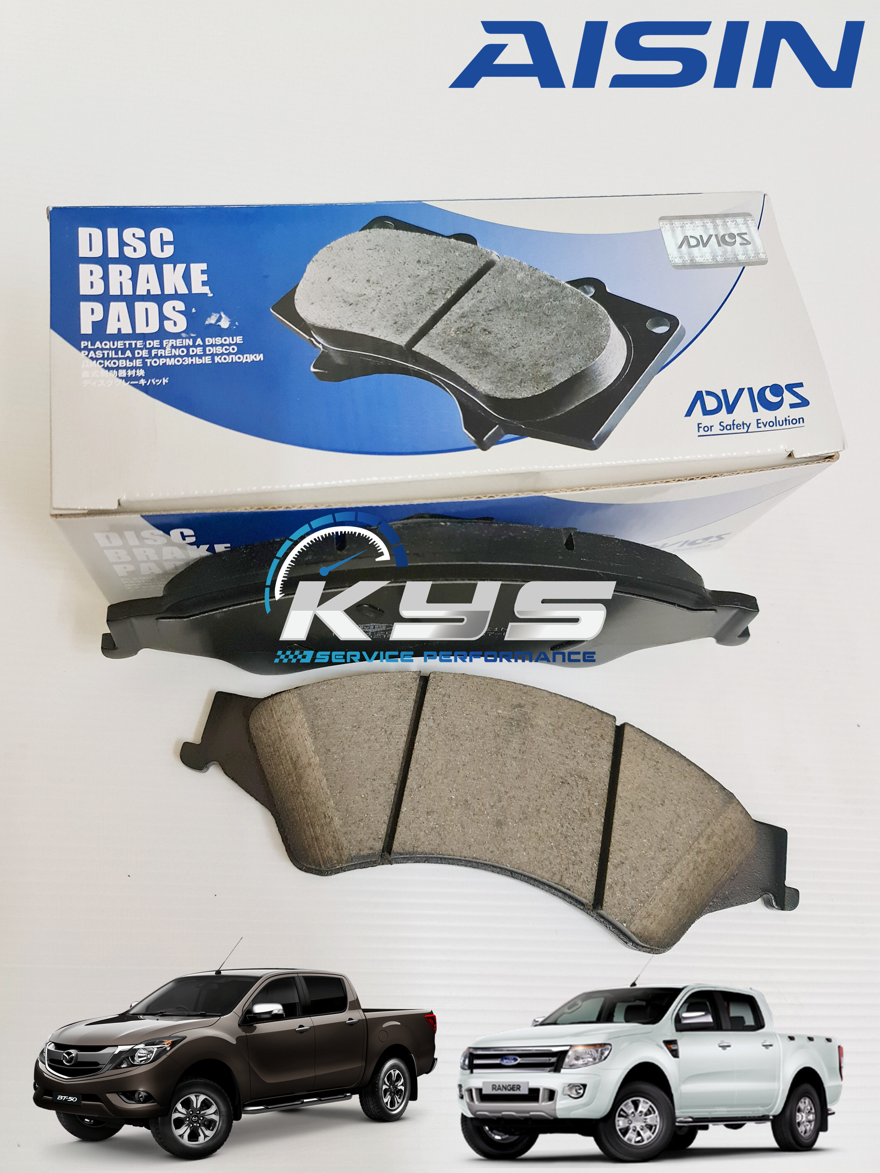 AISIN ADVIOS Japan (SIRIM MALAYSIA) # FRONT DISC BRAKE PAD (heavy duty ...