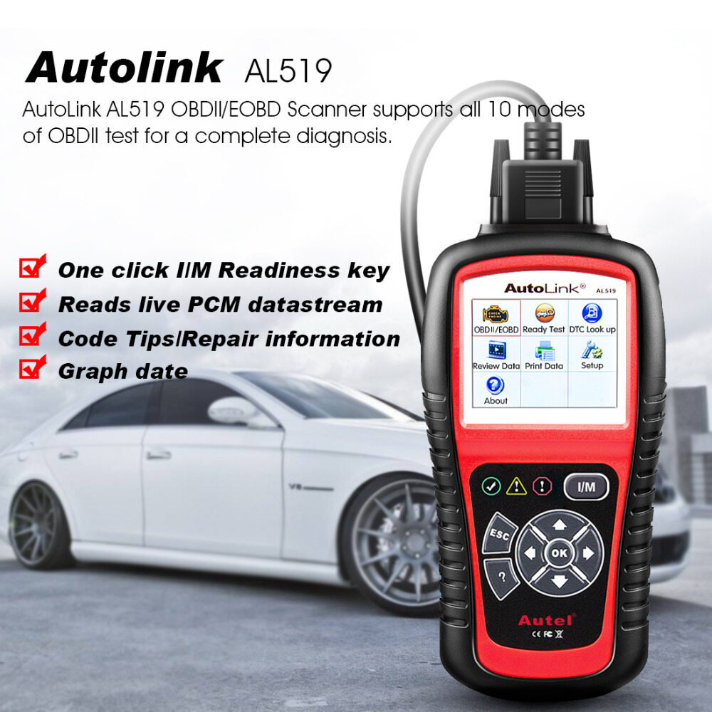 Autel AutoLink AL519 OBD-II ของแท้และสามารถเครื่องมือสแกนหลายภาษา ...