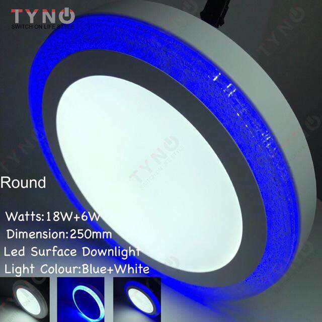 Double Color LED Surface Downlight Panel Light LED Ceiling Lamp blue ...