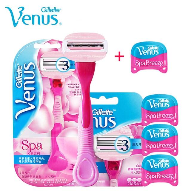 Gillette Venus Spa Breeze Safety Shaving Razor Blades Refills For ...