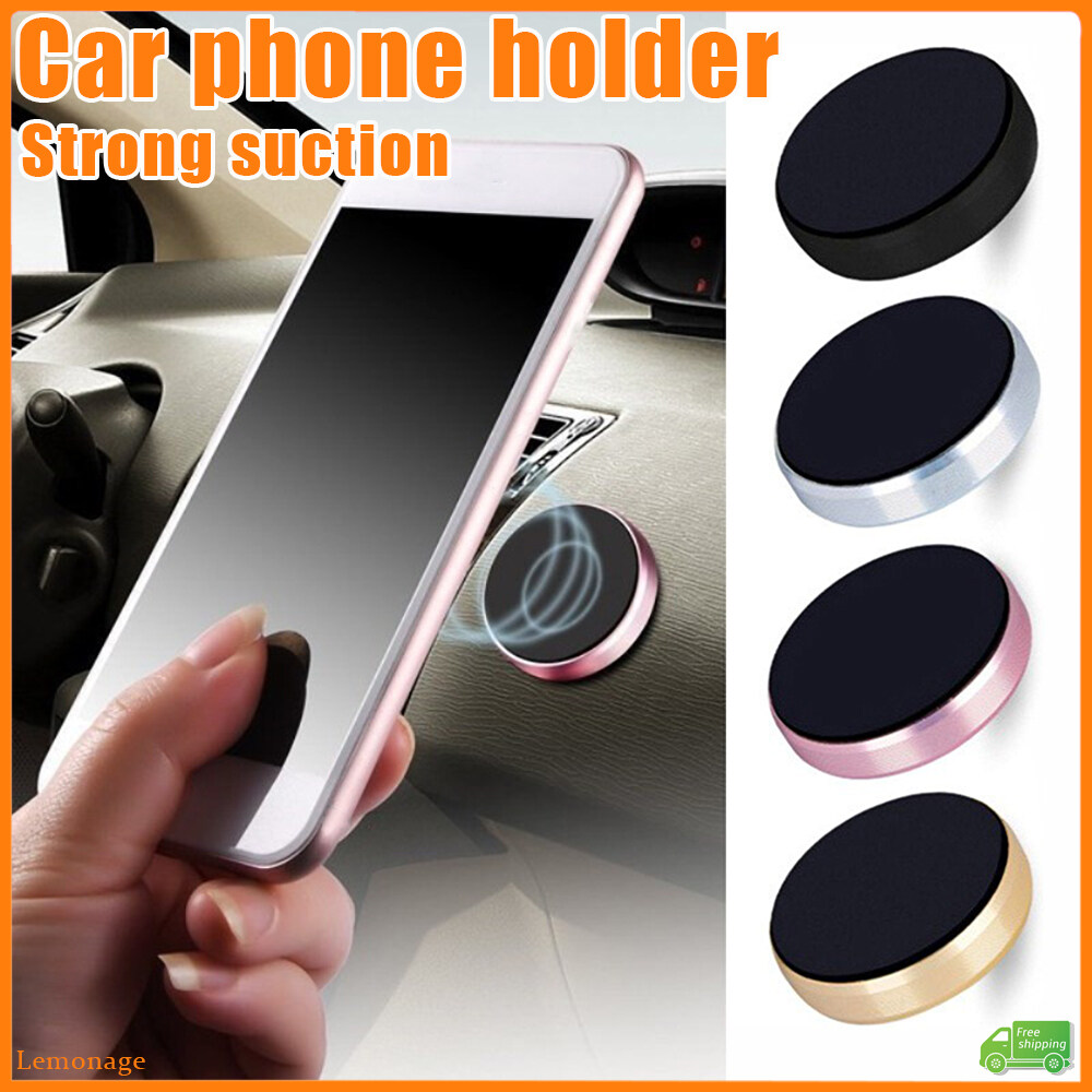 คลังสินค้าพร้อมMini Magnetic Car Phone Holder Strong Suction Metal Car ...