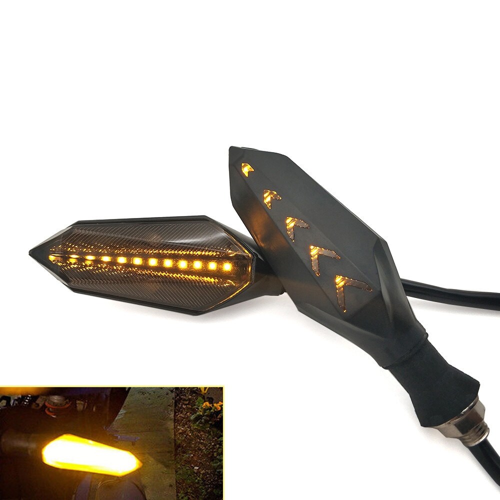 Motorcycle LED Universal Flowing Blinker Light Waterproof Turn Signals ...