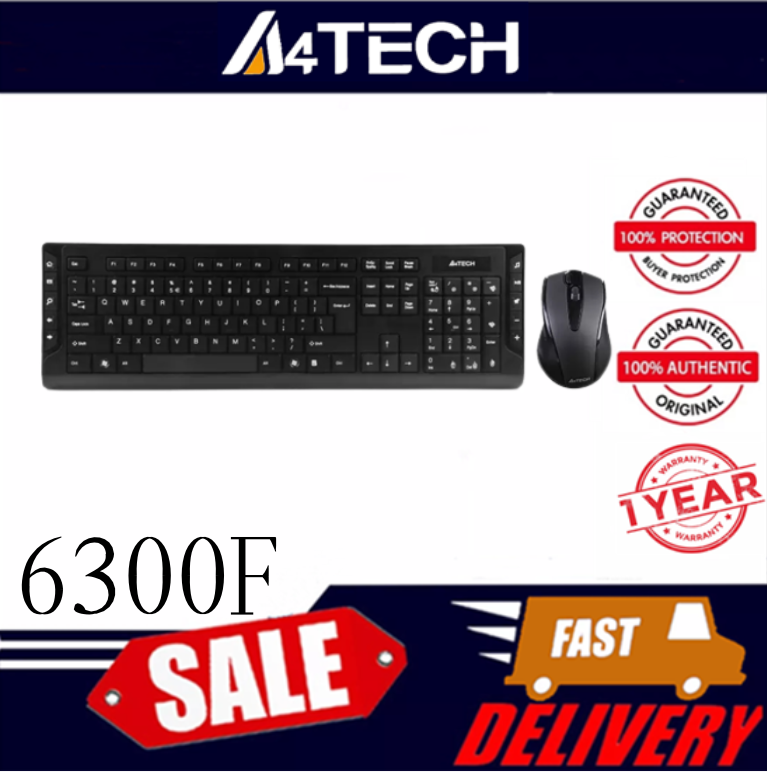 A4Tech 6300F Wireless Keyboard Mouse Set Office Game USB | Lazada PH