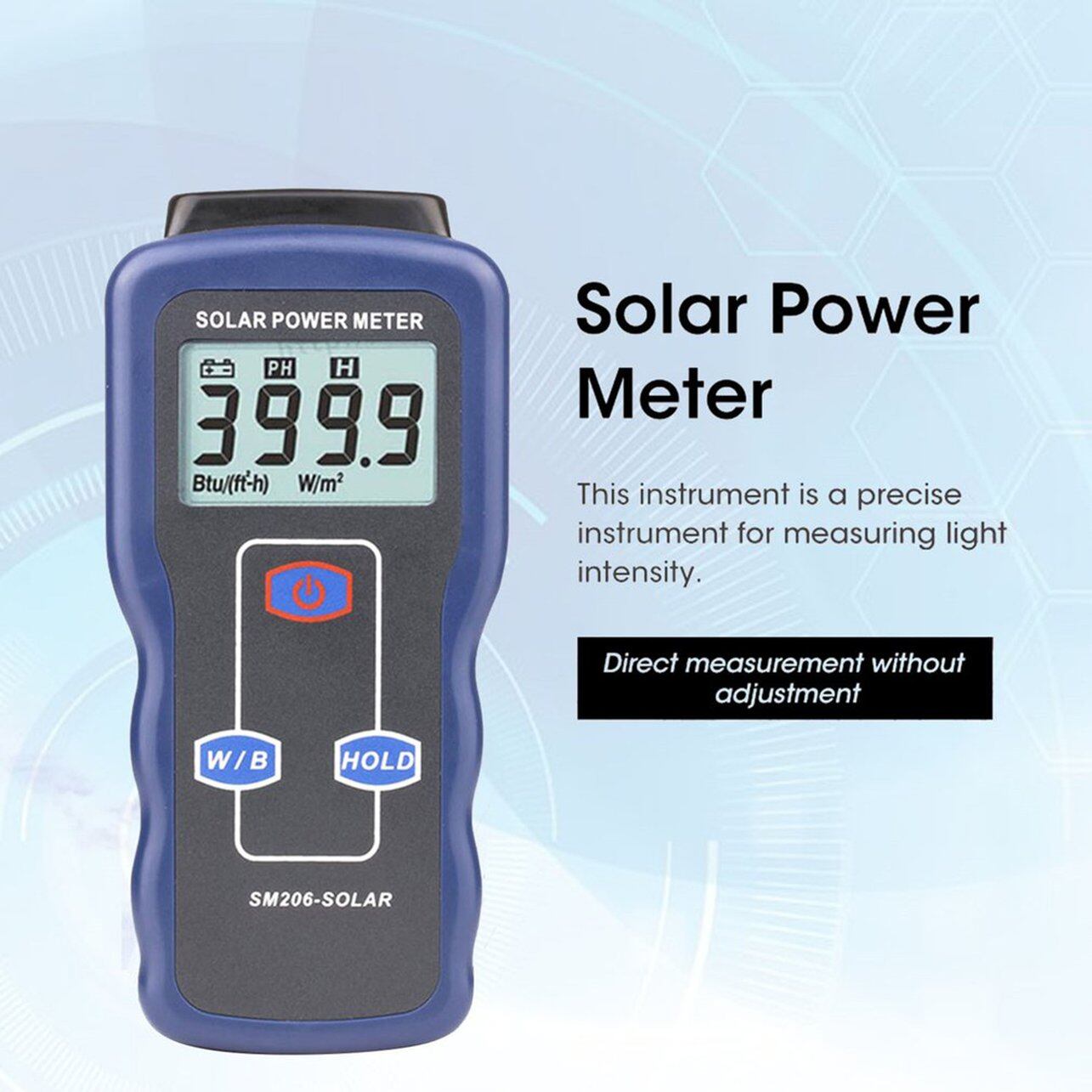 GOODSHOP Solar Energy Power Meter Light Meter Solar Radiation Tester ...