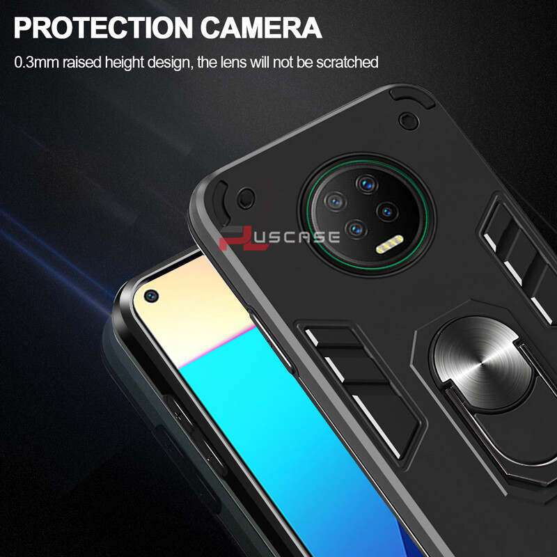 PlusCaseเคสสำหรับInfinix Note 7,เคสเกราะกันกระแทกขาตั้งแหวนโลหะยึด ...