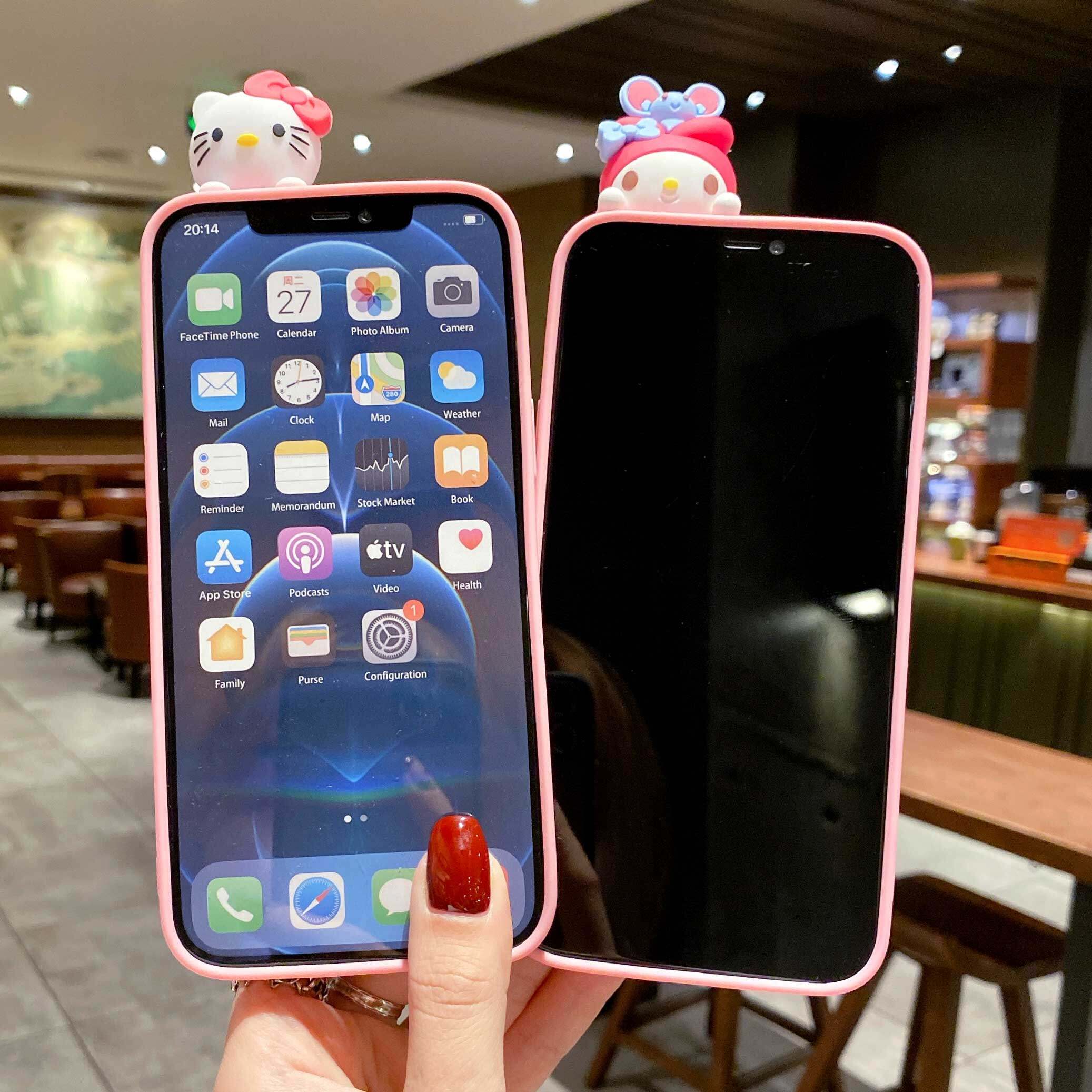 เคสโทรศัพท์การ์ตูนน่ารัก Melody Hello Kitty 3D ตุ๊กตา,เคสโทรศัพท์สำหรับ ...