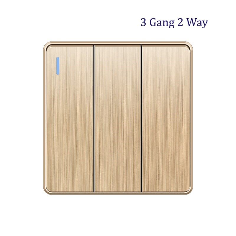 LSG 86 Type Gold panel board wall switch 1/2/3/4 gang 2 way household ...