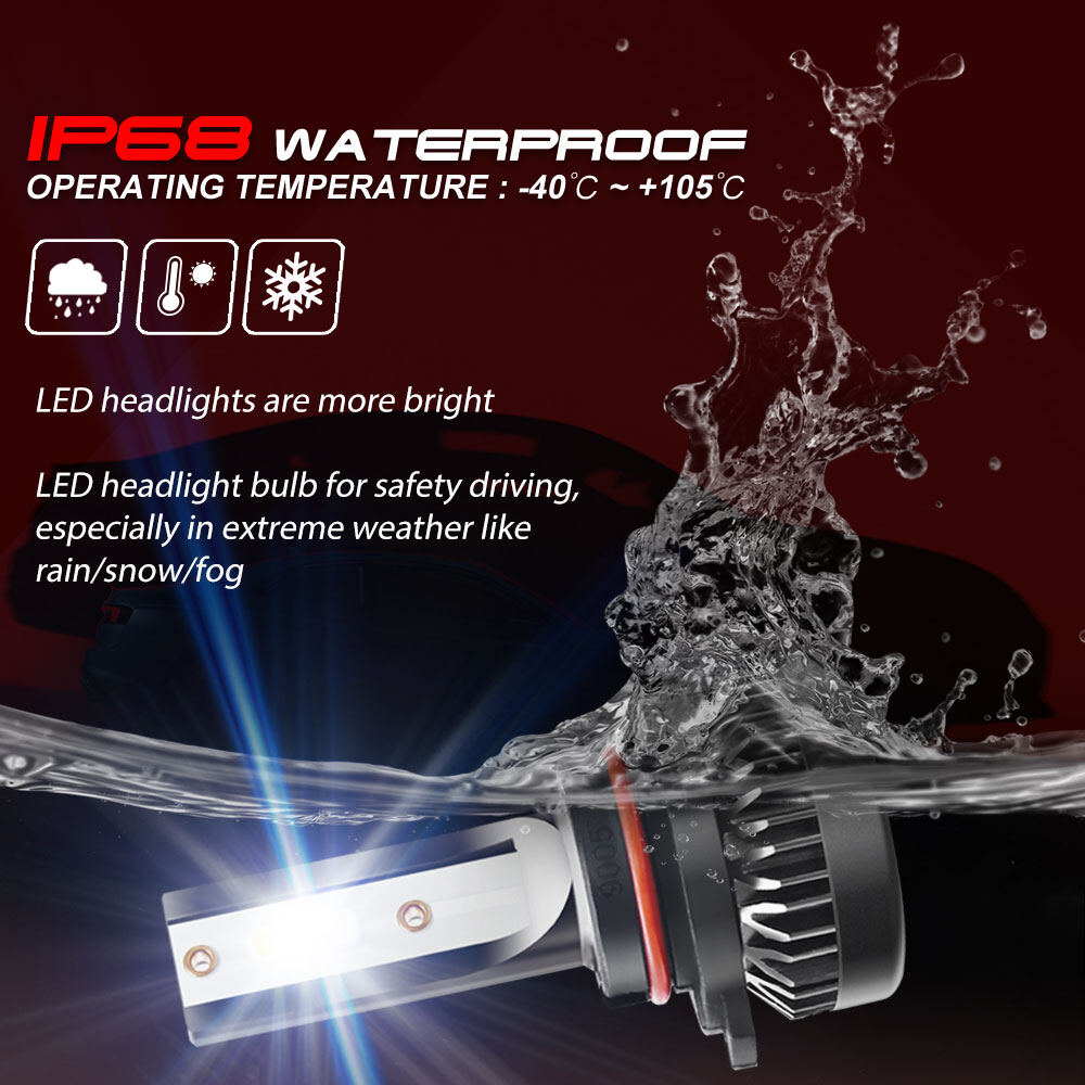 TXVSO8 H7ไฟ Led 6000K ความสว่างสูงไฟหน้ารถหลอดไฟ LED 8000LM 9005 HB3 ...