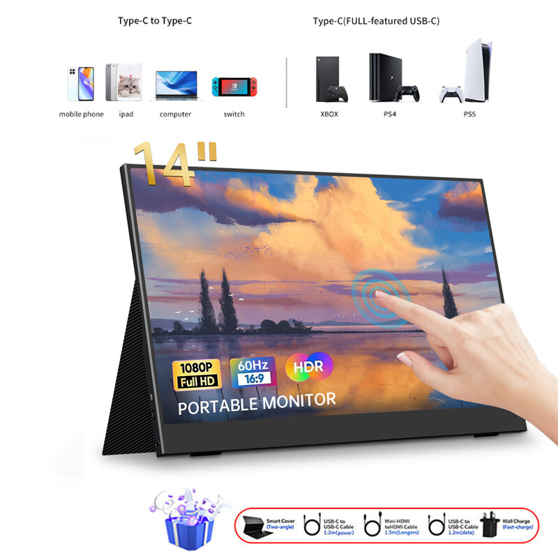 DITU 15.6Inch Touch Screen Monitors 1080P FHD Portable Gaming LCD ...