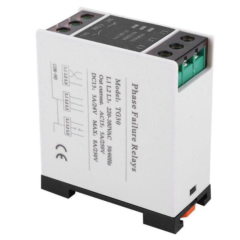 TG30 3 Phase Phase Failure Loss Sequence Relay Electronic Protection 220-380VAC - pingmeng66 ...