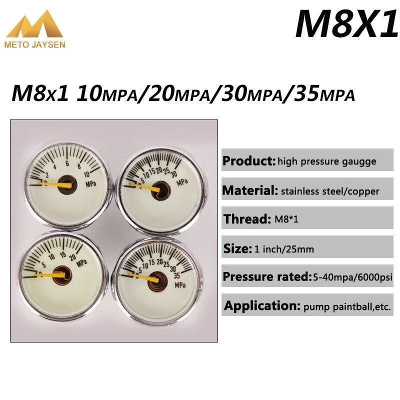 3 ชิ้น/ล็อต PCP นิวเมติกปั๊มลมส่องสว่างมินิจัด 5mpa/10mpa/20mpa/30MPa/35mpa/35mpa/40mpa m8x1 ...