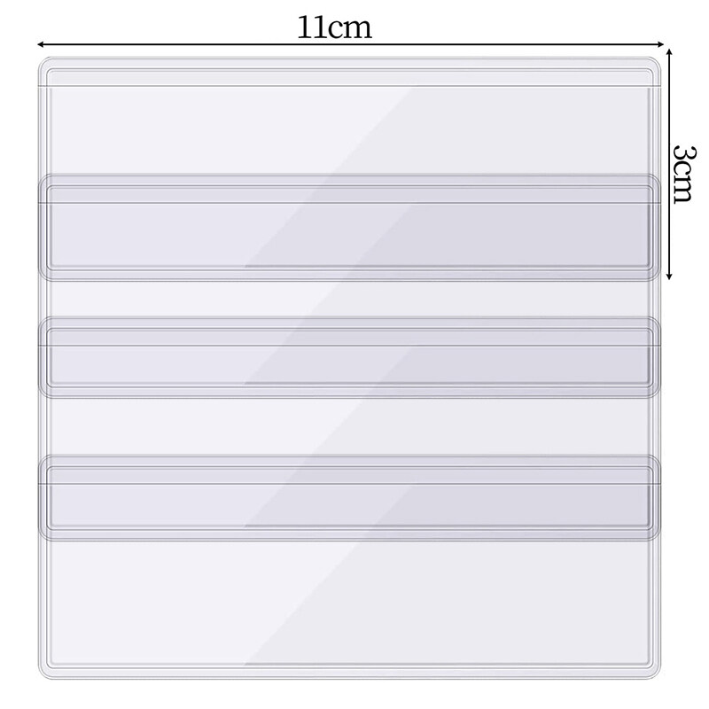 12/32pcs Self-Adhesive Shelf Tag Label Holders Clear Index Card Pockets for Storage Bins ...