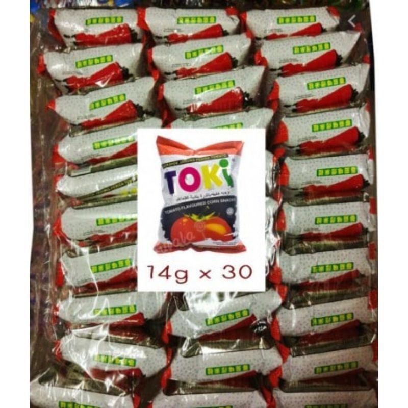 【Ready Stock】Toki Tomato Snacks 14g x 30pcs | Lazada
