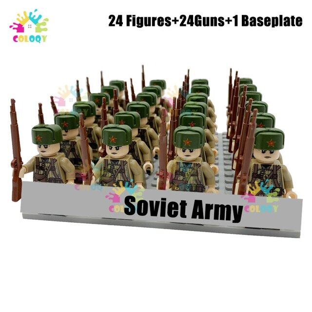 Kids Toys WW2 Soldiers Building Blocks Nation Army Mini Action Figures ...