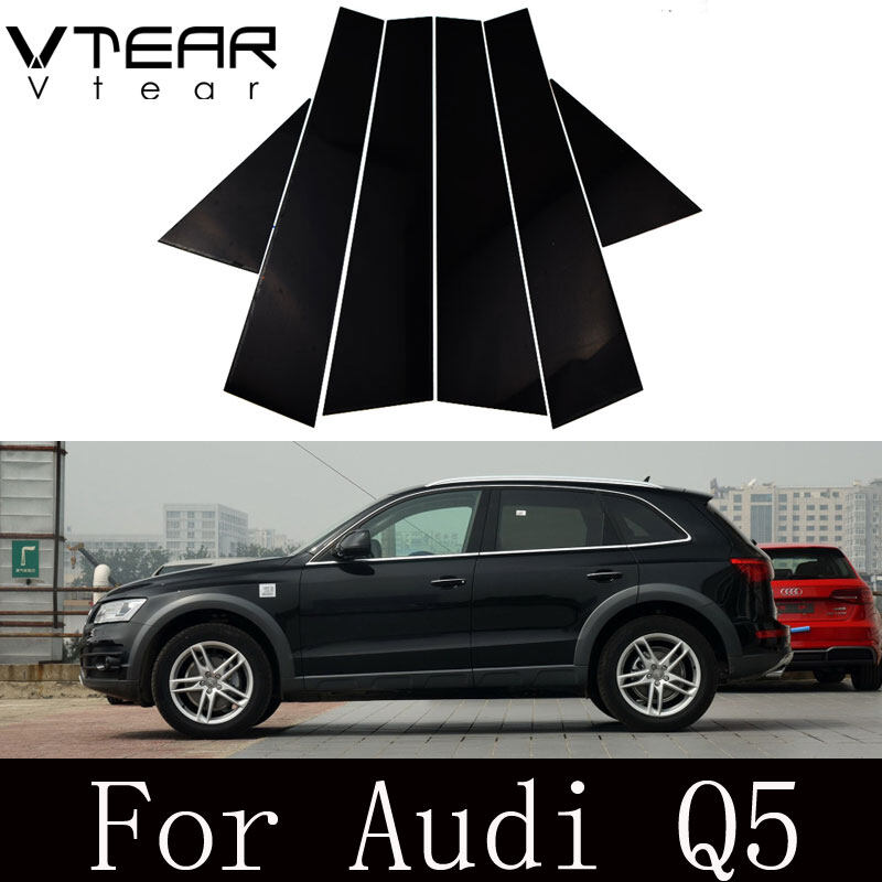 Vtear For AUDI Q5 window stickers center pillars strip trim accessories ...