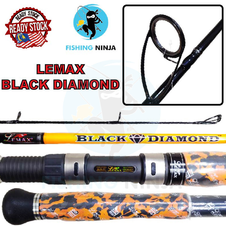 NINJA - LEMAX BLACK DIAMOND SPINNING ROD 7feet/8feet 100% ORIGINAL ...