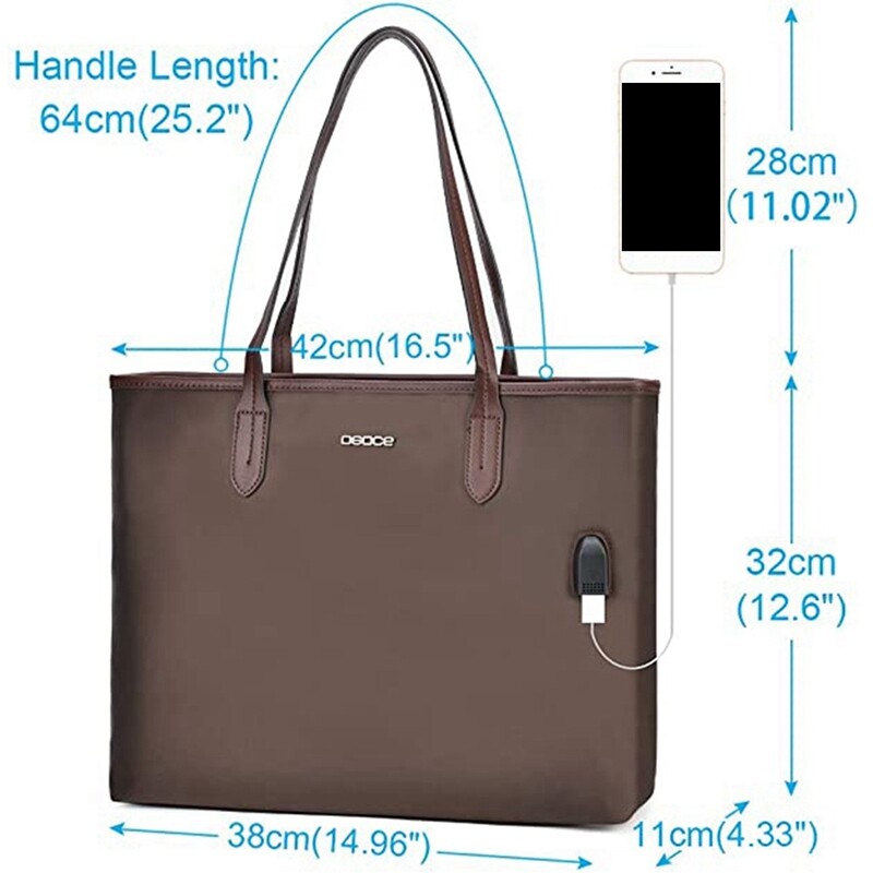 OSOCE 15.6 Inch Women Laptop Bags,Ladies Tote Bag Handbag Office Bags ...